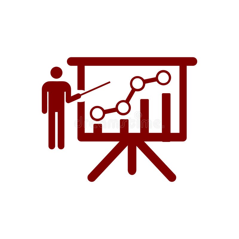 Business Training , Teaching , Presentation , Conference Maroon Icon ...