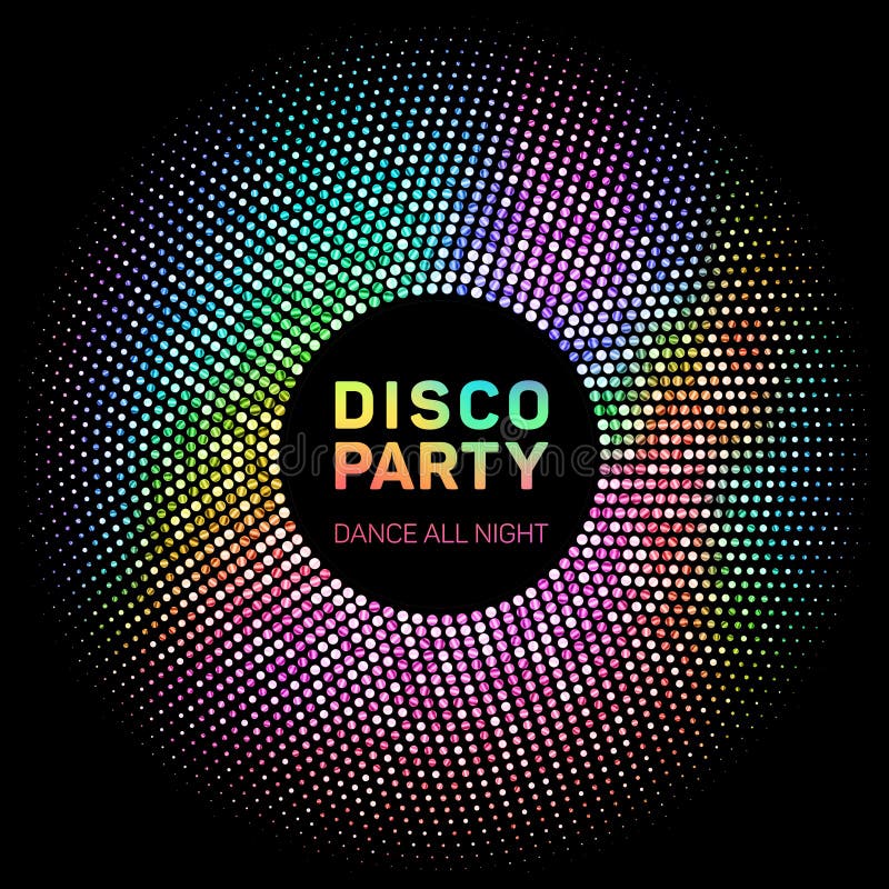Disco Lights Rainbow Geometric Neon Glowing Grid Stock Vector ...