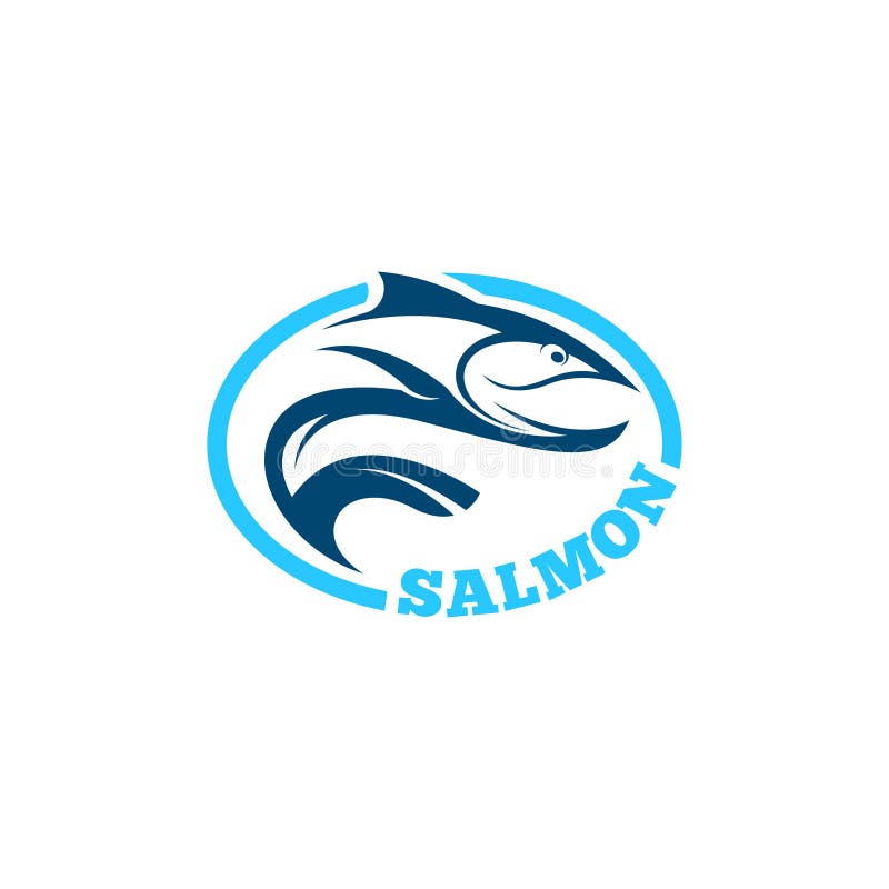 Salmon Logo Template. Fish Logo Vector. Fresh Fish Logo Concept Stock ...