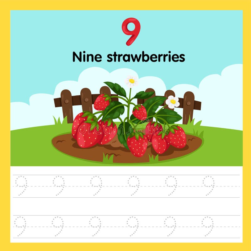 Illustrator Number Nine Strawberries Stock Illustrations – 2 ...
