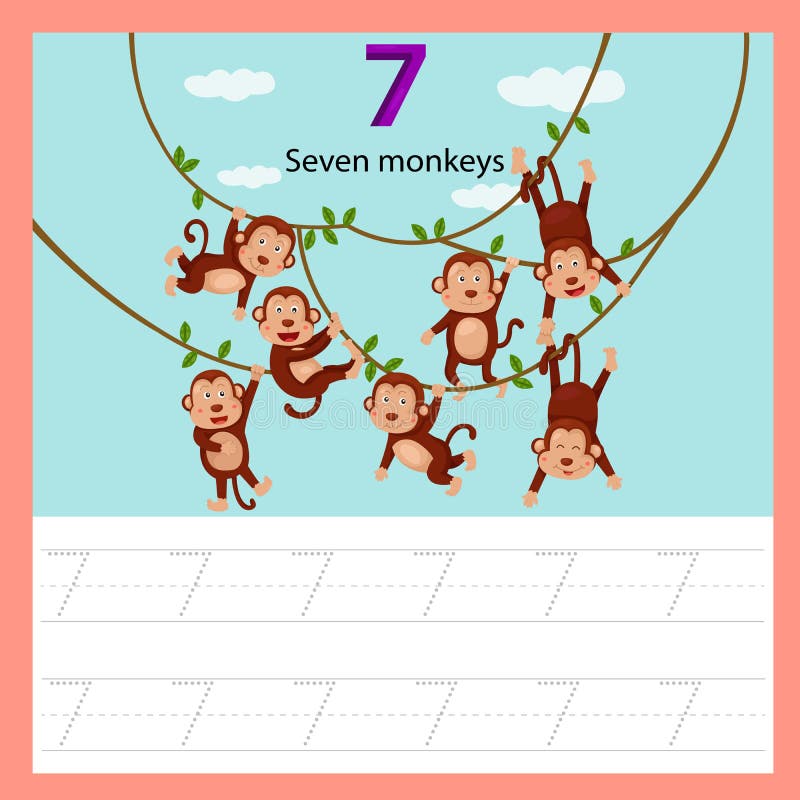 Illustrator of Seven Number Candy Stock Vector - Illustration of ...