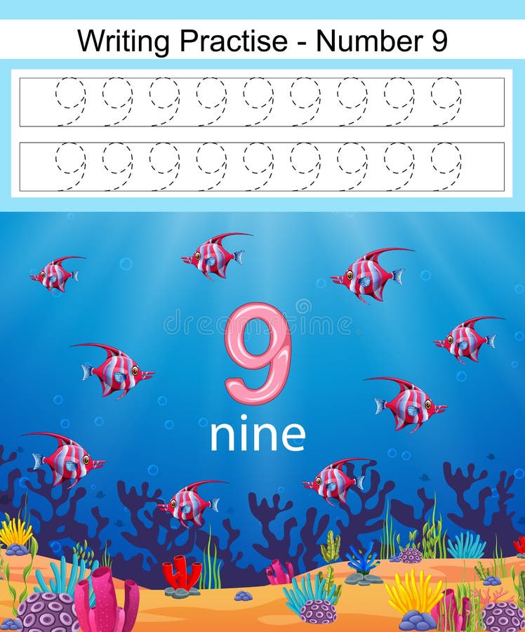 Number Five Fish Swimming Underwater Stock Illustrations – 16 Number ...