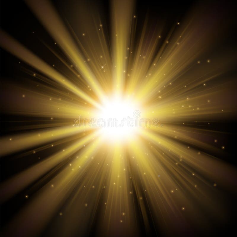 Golden Light Shining Background Stock Vector - Illustration of modern ...