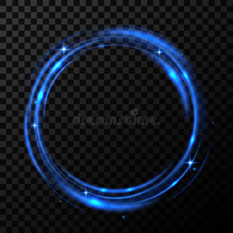 Round Blue Light Twisted on White Background, Suitable for Product ...