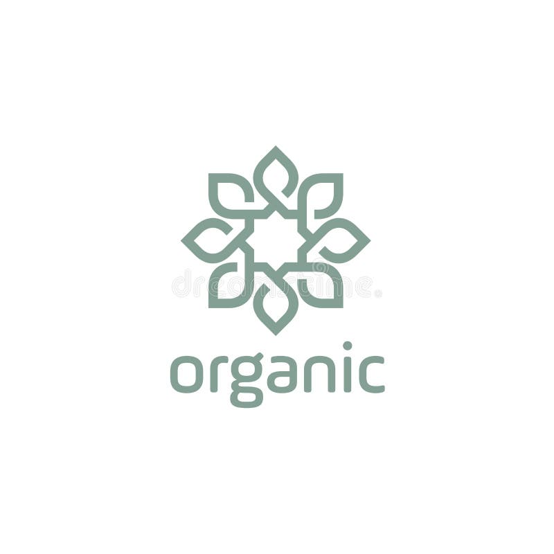 Organic Life Logo, Graceful Monogram Design Template, Natural Line Art ...