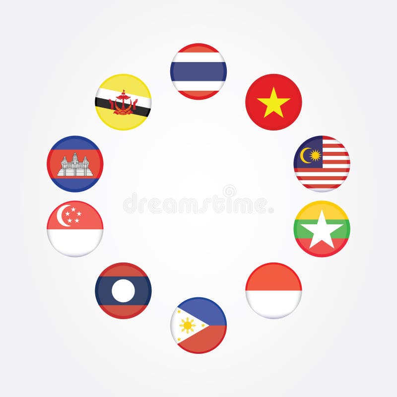 ASEAN Flag Vector. Original and Simple Asean Economic Community Flag ...