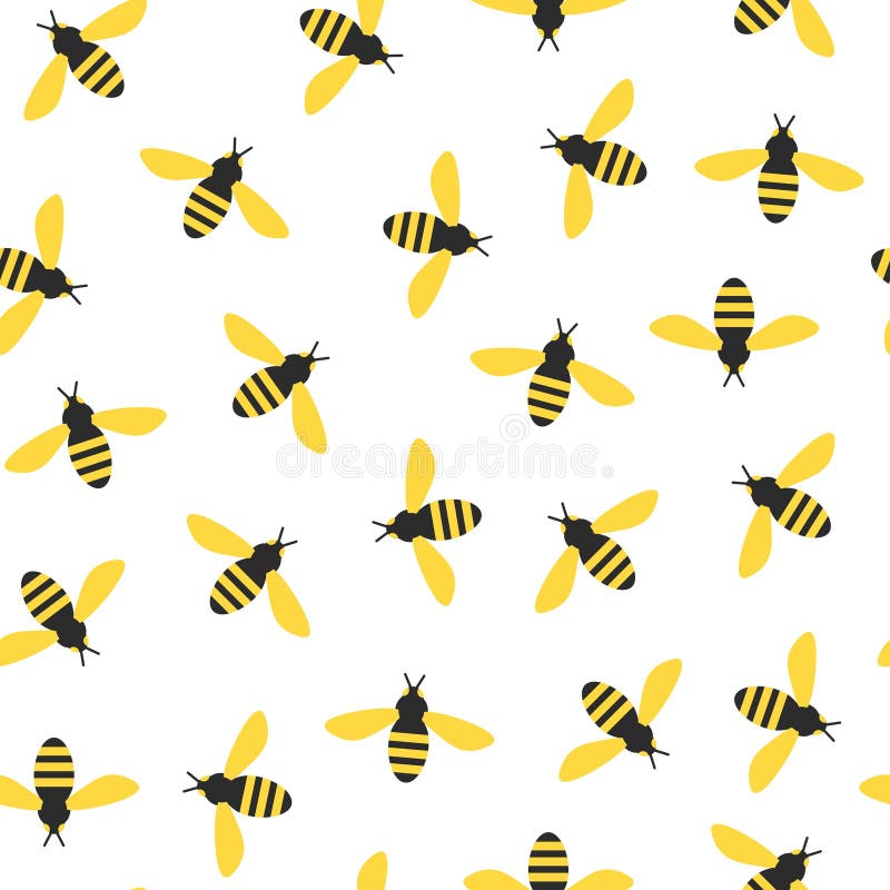Little Bright Yellow Bees Stock Illustrations – 50 Little Bright Yellow ...