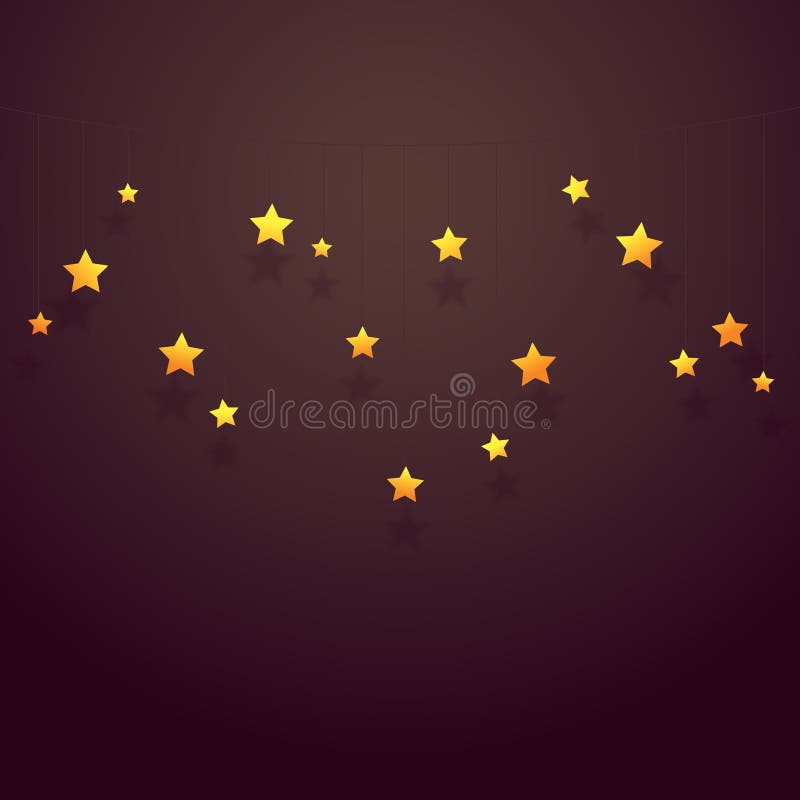 Stars on string stock vector. Illustration of gold, beauty - 137568208