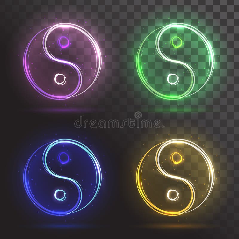 Triple yin yang symbol stock vector. Illustration of harmony - 207009989