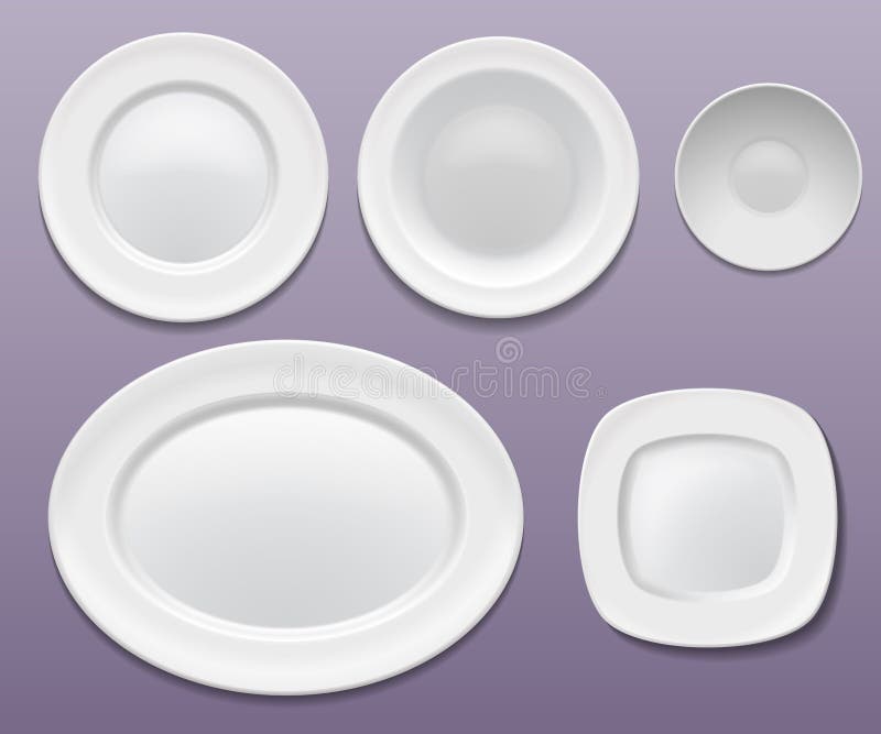 Vector set of plates stock vector. Illustration of plates - 137594636