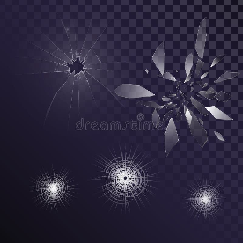 Cracked glass fragments stock vector. Illustration of concept - 137601128