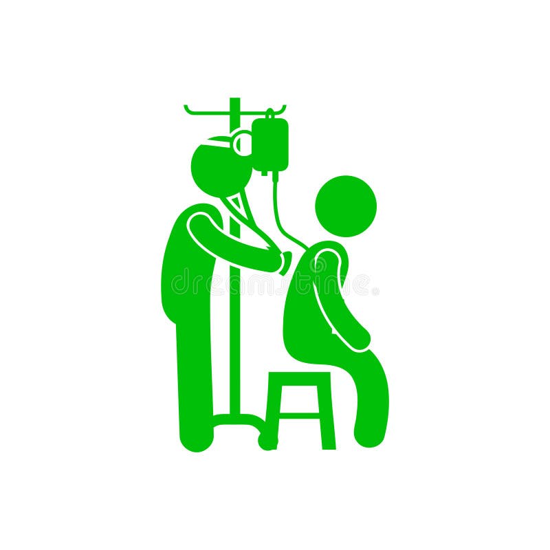 Checking, Doctor, Patient Green Icon Stock Illustration - Illustration ...