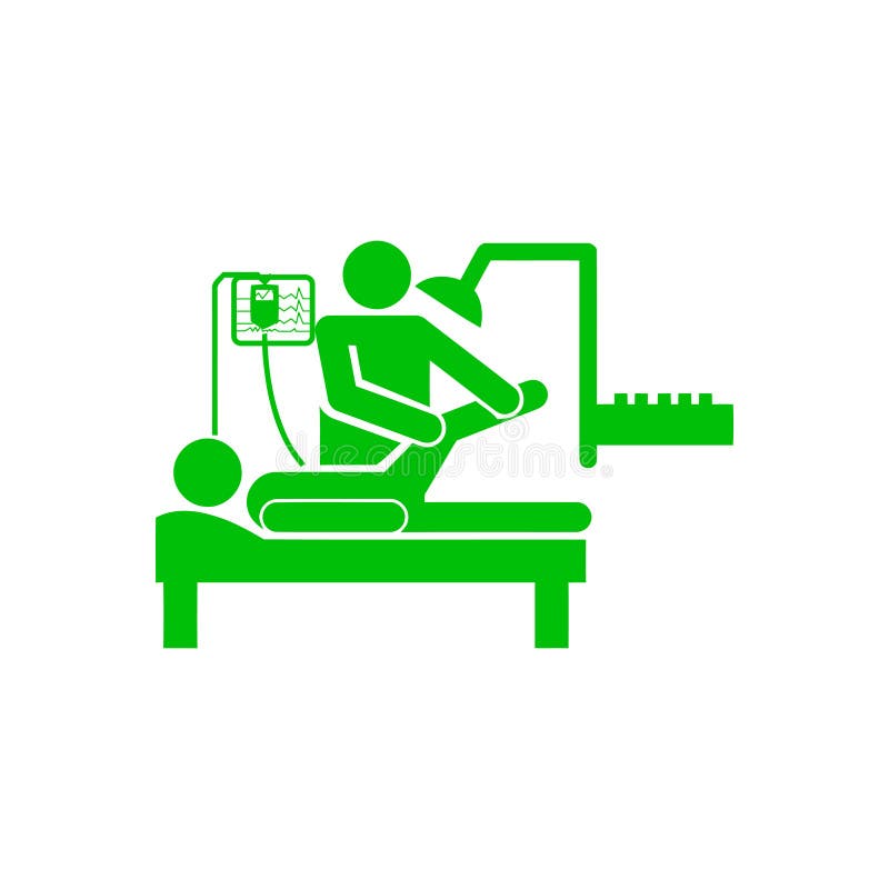 Doctor and Patient , Leg Treatment , Leg Break Green Icon Stock ...