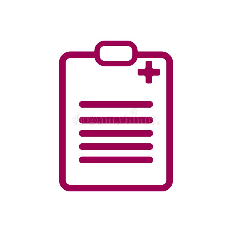 Medical, Checklist , Purple Report Icon Stock Illustration ...