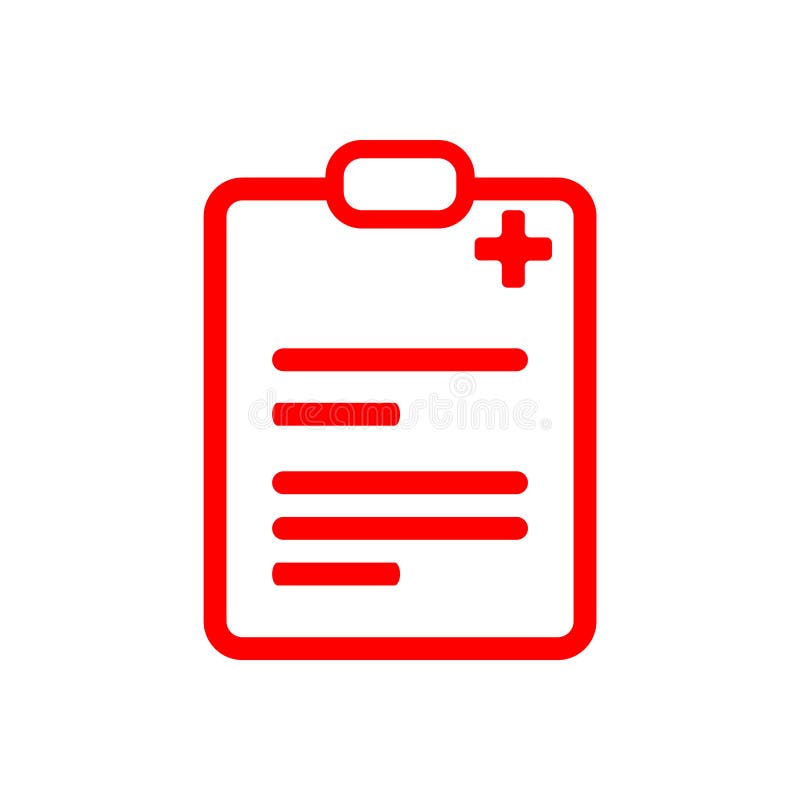 Medical, Checklist , Red Report Icon Editorial Photo - Illustration of ...