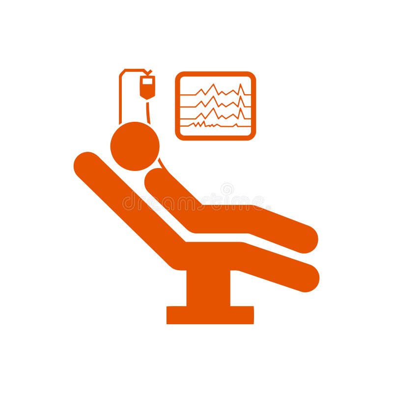 Checking, Doctor, Patient Orange Icon Stock Illustration - Illustration ...