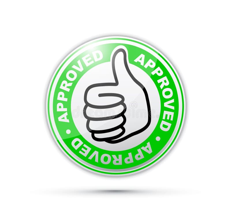 Approved thumbs up icon stock vector. Illustration of icon - 137819650