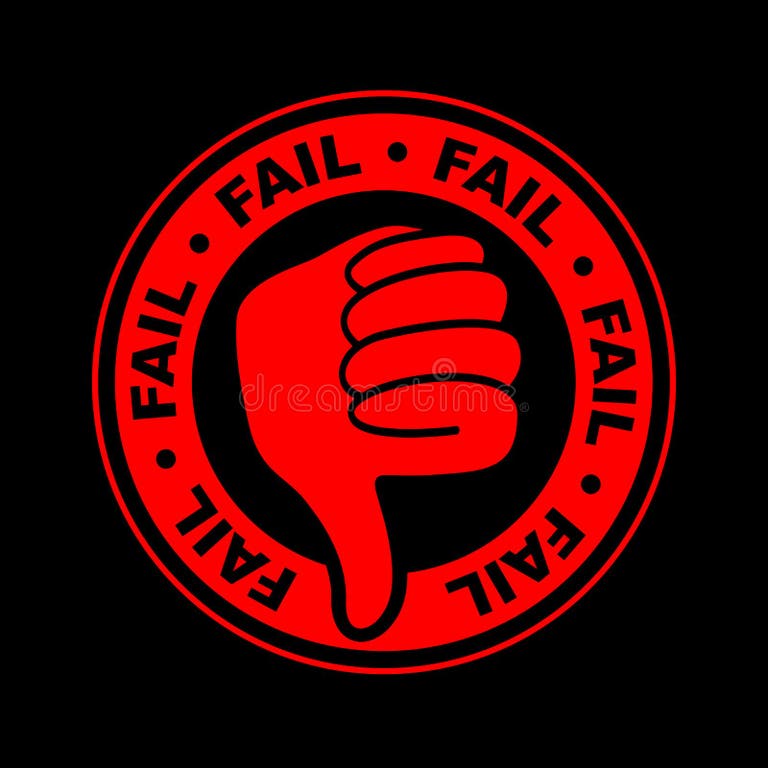 Fail thumbs down icon stock vector. Illustration of cancel - 137820518