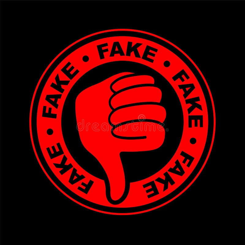 Fake thumbs down icon stock vector. Illustration of control - 137821704