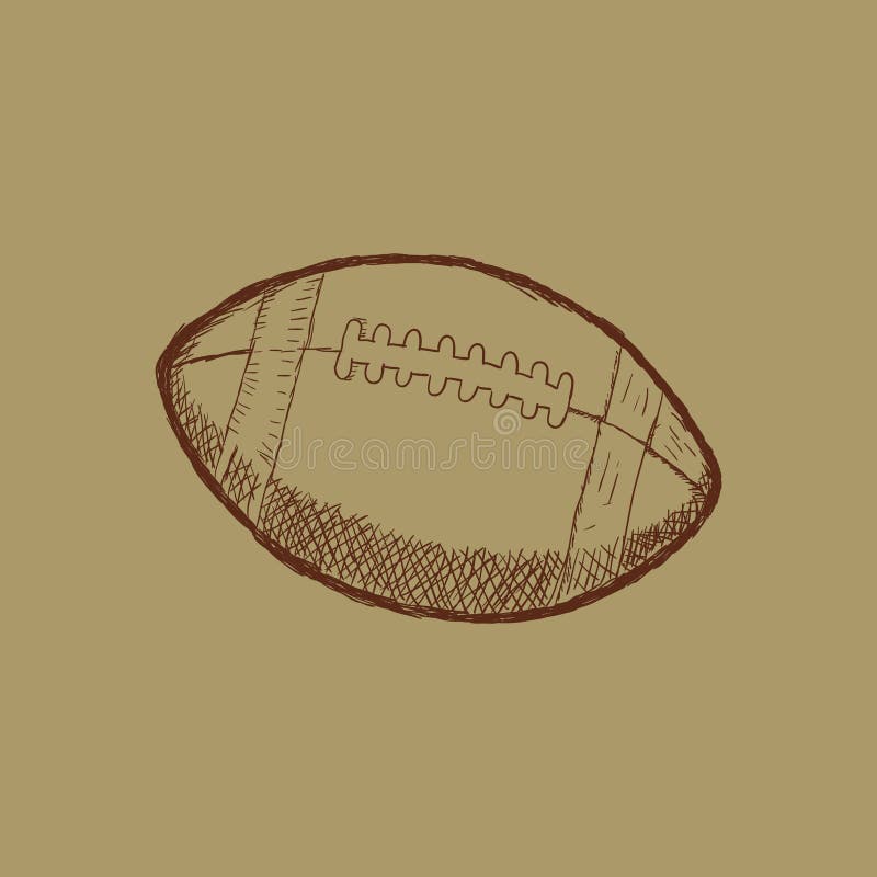 Doodle Style American Football Sports Illustration in Format - Vector ...