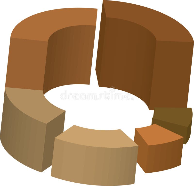 Donut Circle Divided into Sectors Charts Stock Vector - Illustration of ...