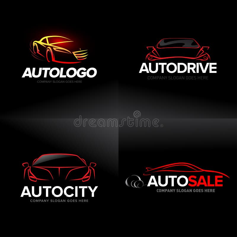 Car Logo Templates Set, Abstract Car Design Concept, Automotive Car ...