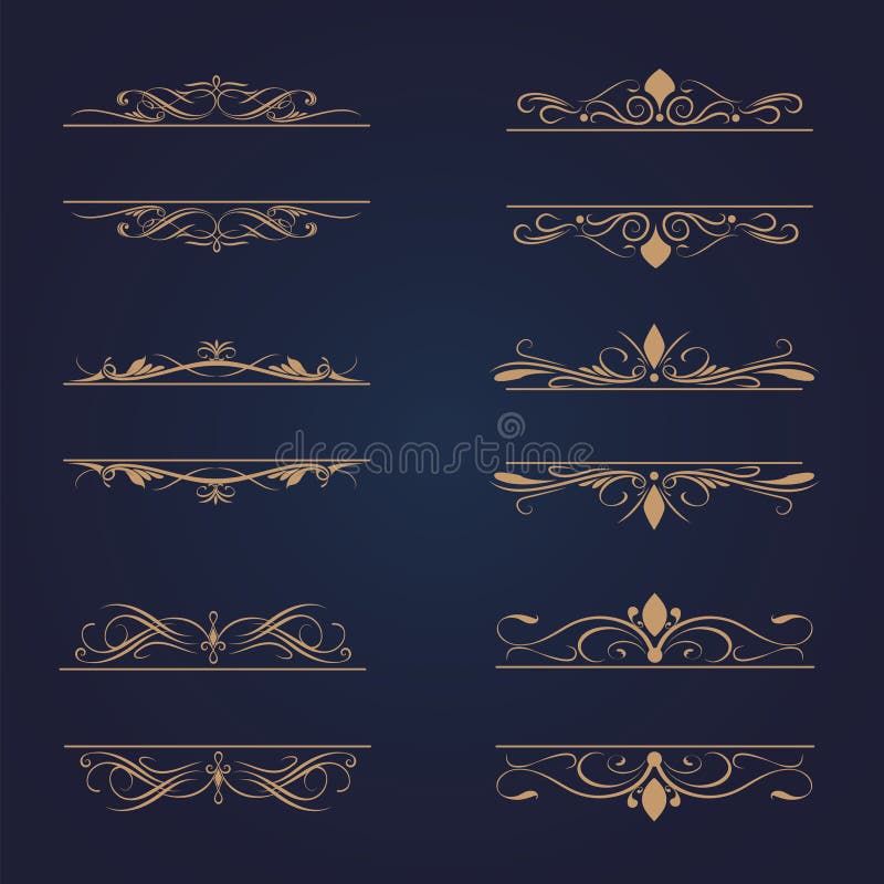 Vintage frames set vector stock vector. Illustration of element - 138407164