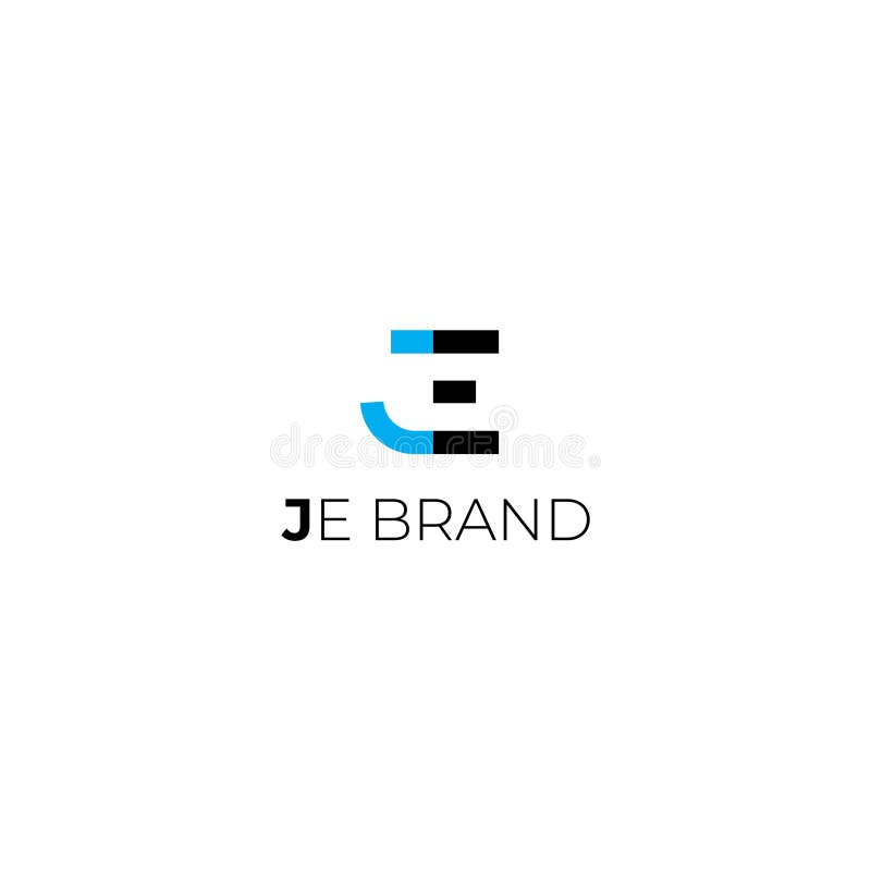J, E letters vector logo stock vector. Illustration of emblem - 138428778