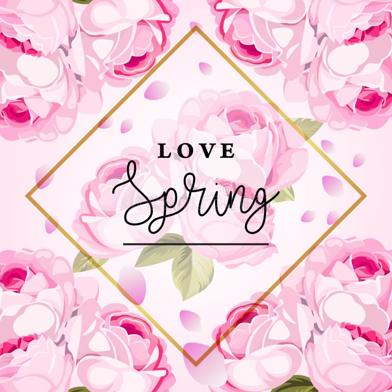 Elegant Pattern of Leaf and Flower Frame, for Love Spring Invitation ...