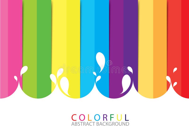 Colorful Abstract Background and Water Drop Vector Design Stock Vector ...