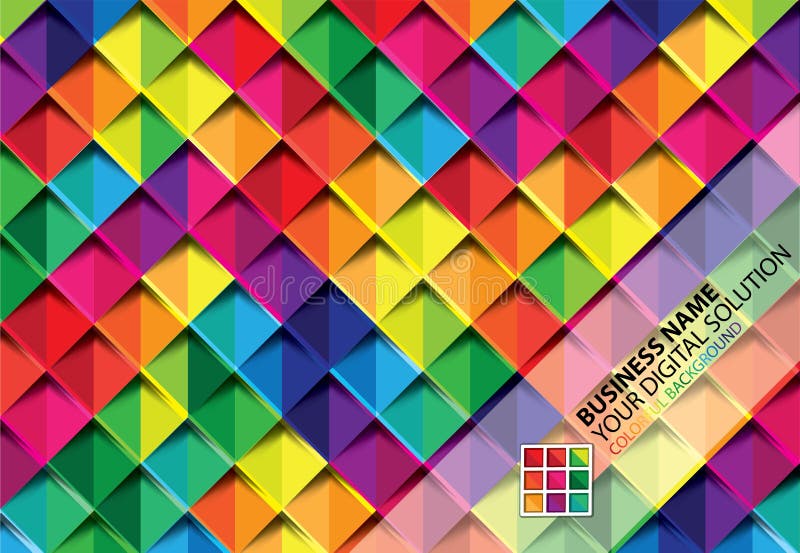 Color Square Abstract Background Template Design Stock Vector ...