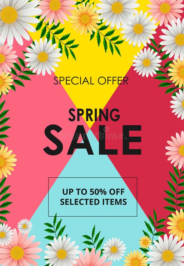 Spring Break Floral Banner Stock Illustrations – 148 Spring Break ...