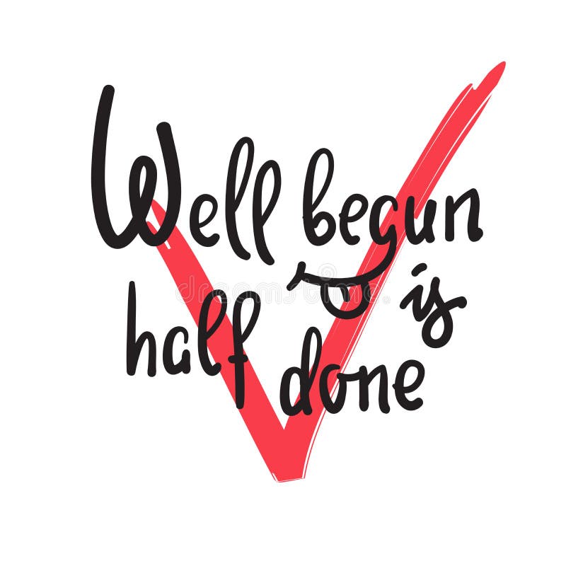 Half Way To One Inspirational Quotes Stock Vector - Illustration of ...