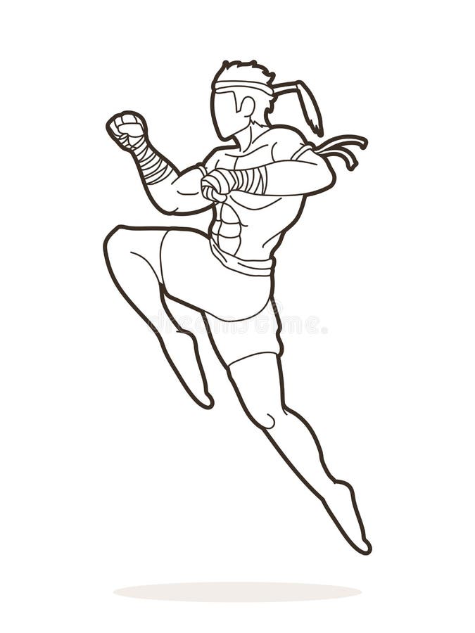 Cartoon Thai Boxing Stock Illustrations – 600 Cartoon Thai Boxing Stock ...