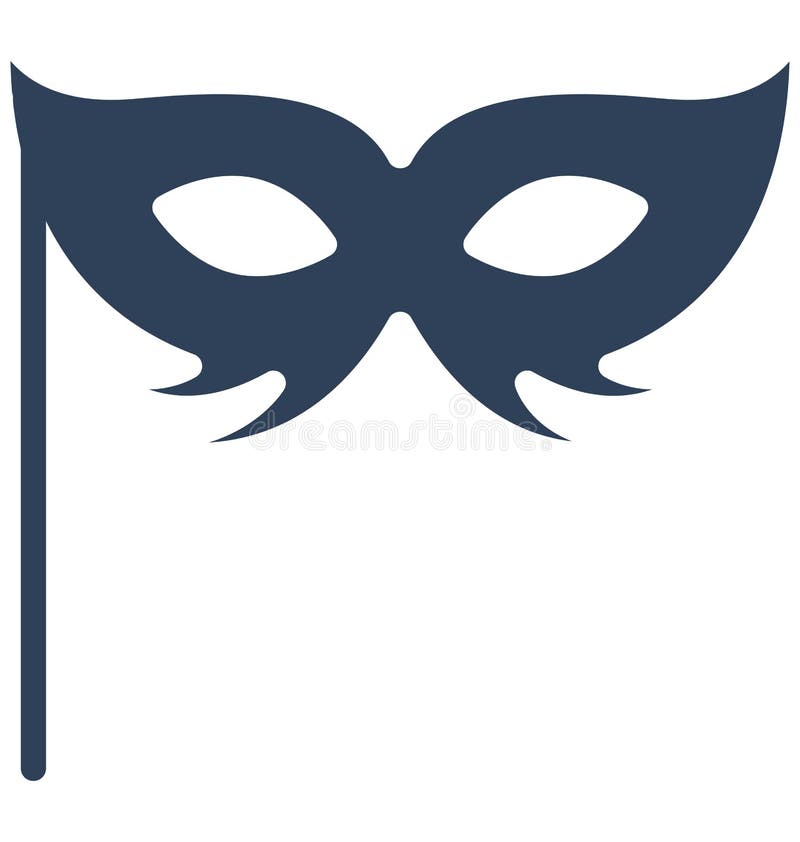 Costume Mask Vector Icon Which Can Be Easily Modified or Edit Stock ...