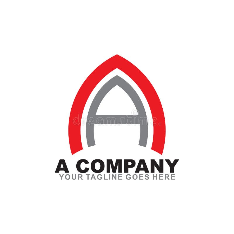 A Letter Logo Design with Red Color Stock Vector - Illustration of ...