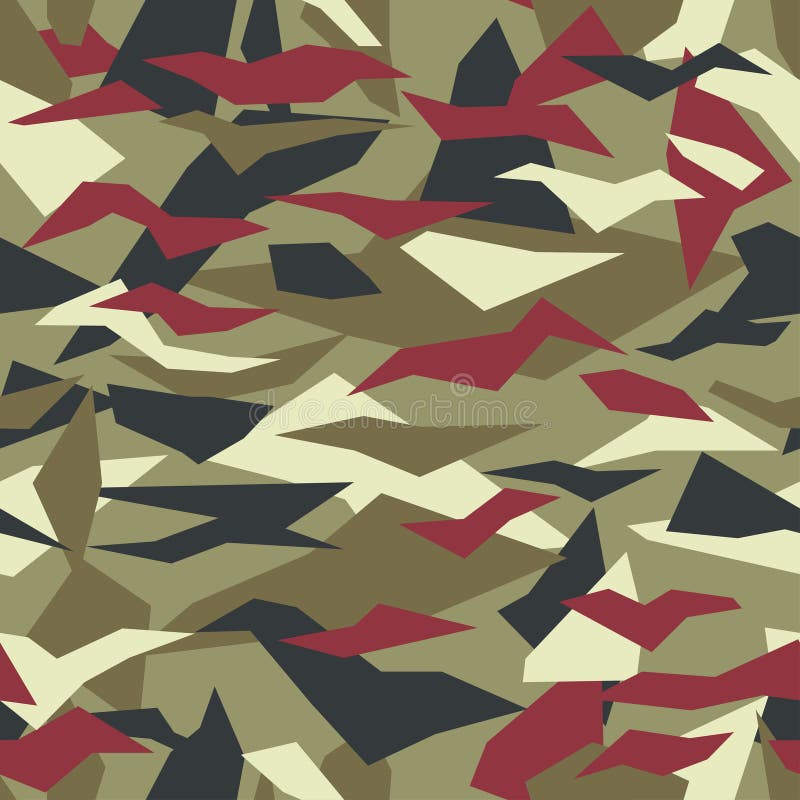 Khaki Green Urban Camouflage Seamless Pattern. Modern Military Two ...
