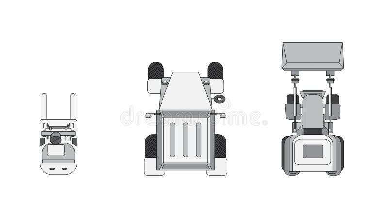 Agricultural Machinery Top View Stock Vector - Illustration of ...
