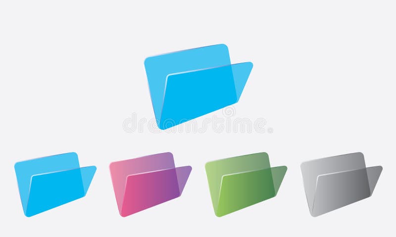 Folder Icon -Vector Computer Folder Logo Stock Vector - Illustration of ...