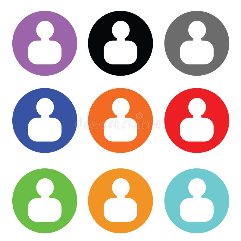 Person Card Illustration Icon Set Stock Vector - Illustration of march ...