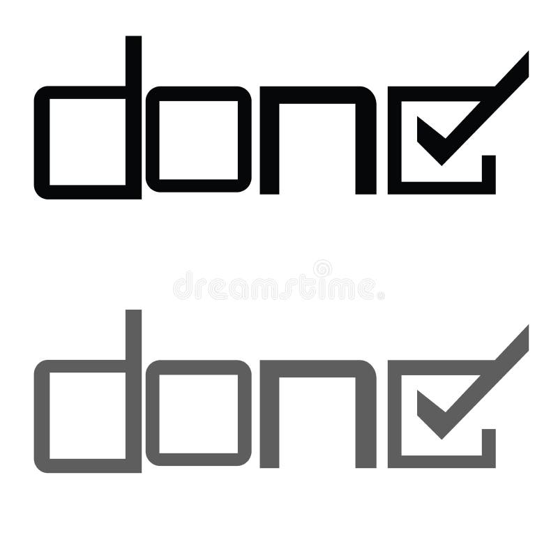 Done Illustration Image Logo Vector Stock Illustration - Illustration ...