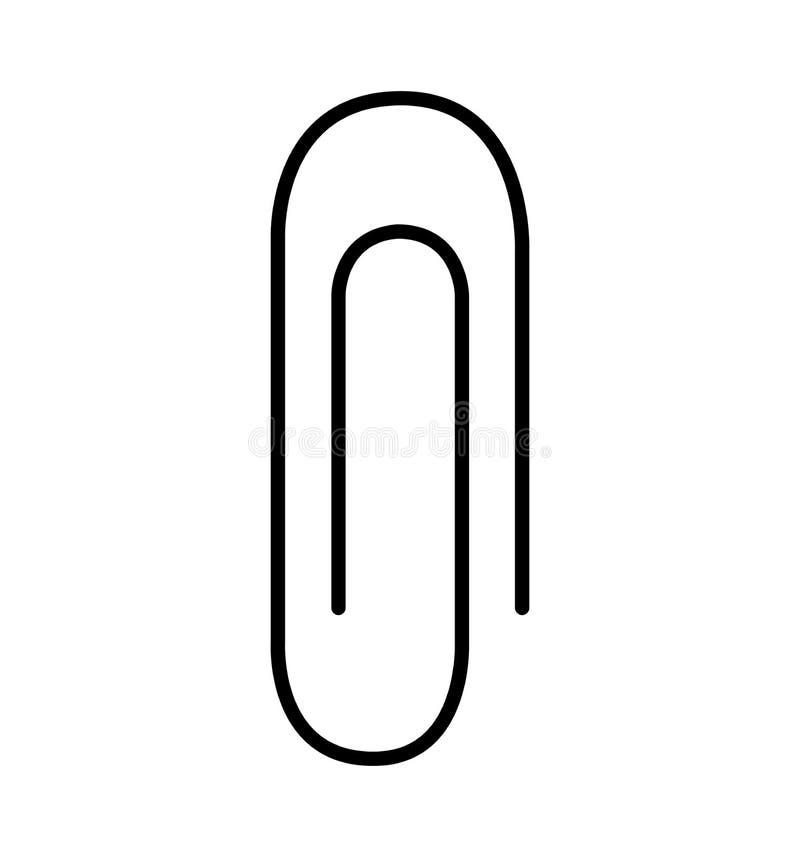 Paper Clip Symbol Icon Vector Illustration Isolated Stock Vector ...