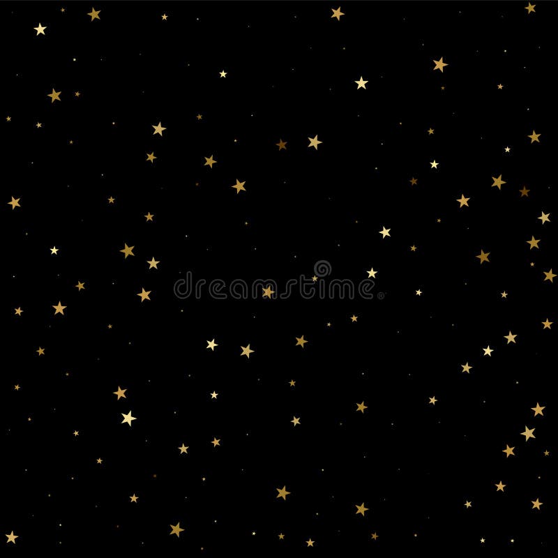 Starry Sparkle Vector Background with Golden Twinkle Stars Stock Vector ...