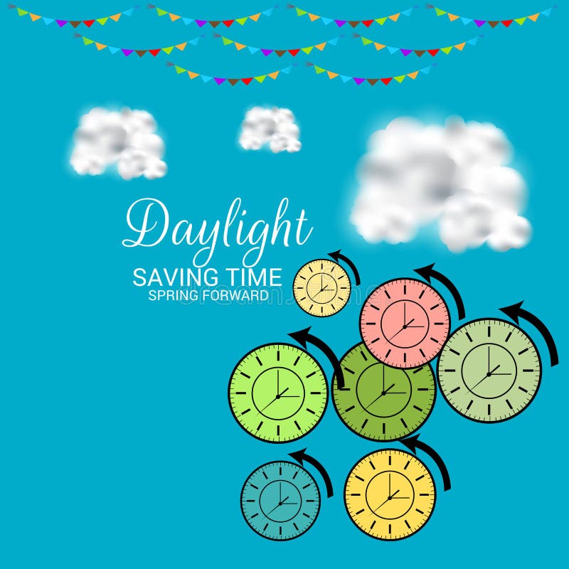 Daylight Saving TimeSpring Forward. Stock Illustration - Illustration ...