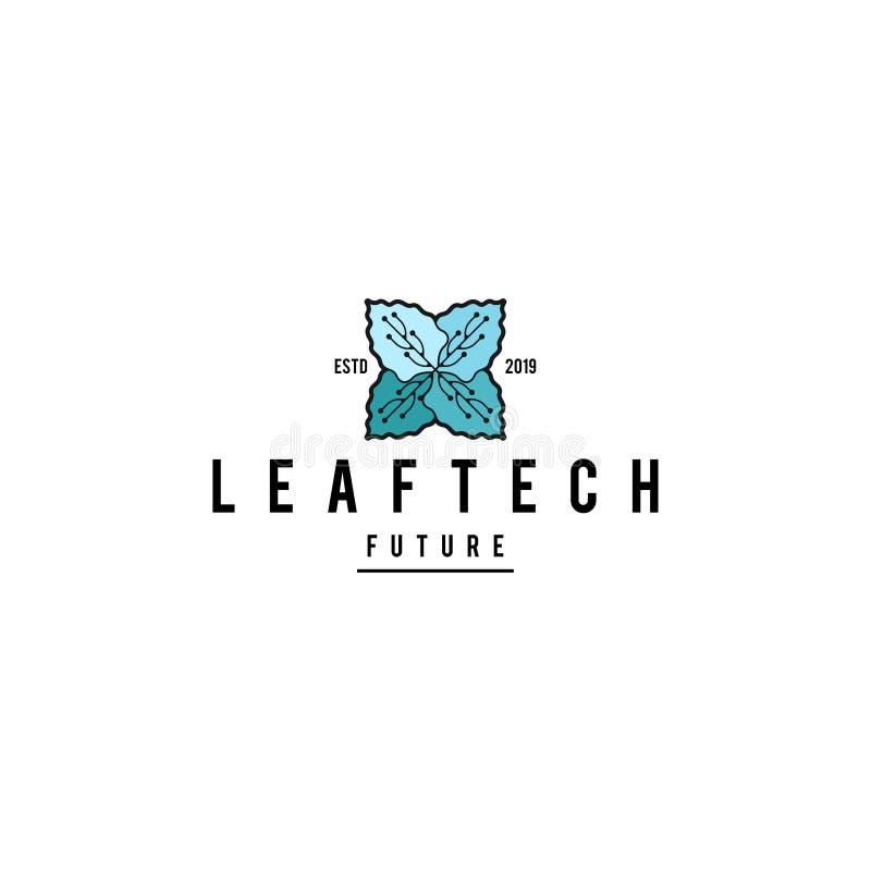 Leaf Tech Logo Vector Template Stock Vector - Illustration of logos ...