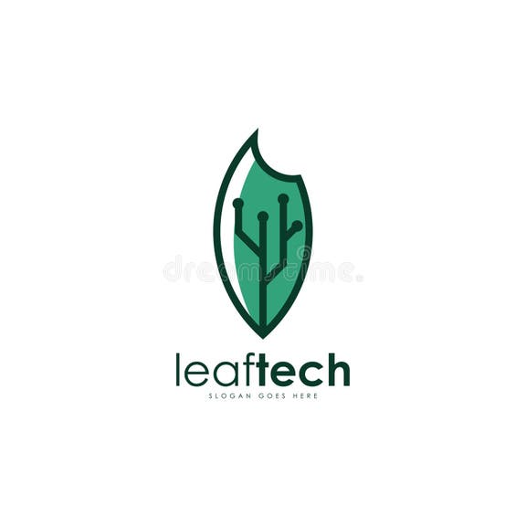 Leaf Tech Logo Vector Template Stock Vector - Illustration of energy ...
