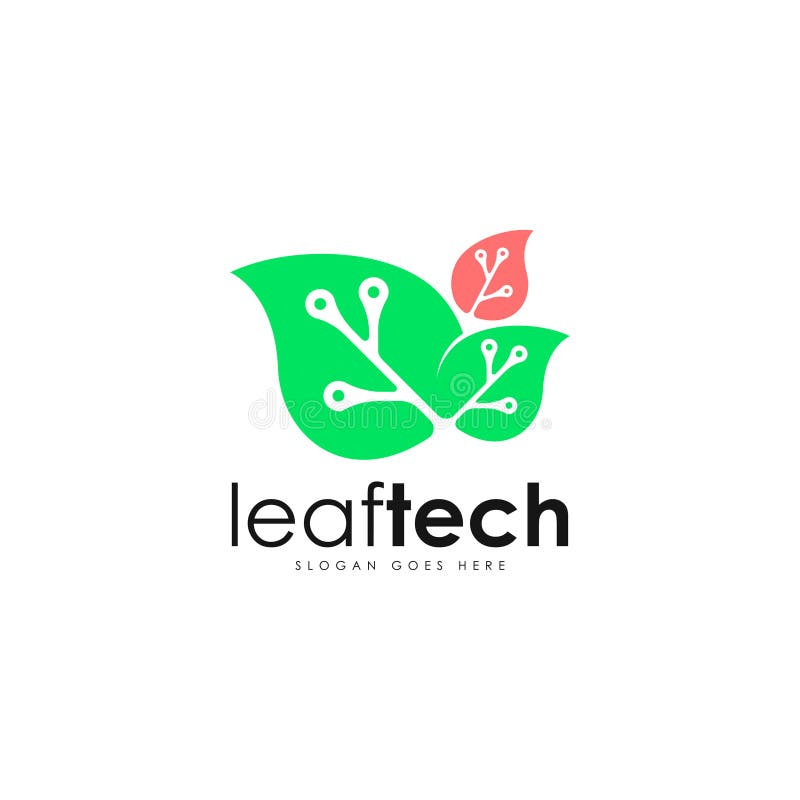 Leaf Tech Logo Vector Template Stock Vector - Illustration of football ...