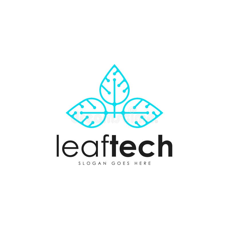 Leaf Tech Logo Vector Template Stock Illustration - Illustration of ...