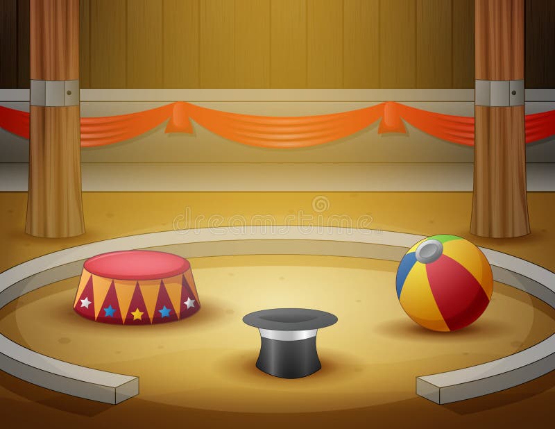 Cartoon Circus Arena Indoor Area Stock Vector - Illustration of modern ...