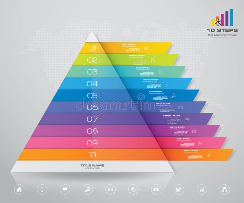 4 Steps Pyramid with Free Space for Text on Each Level. Infographics ...
